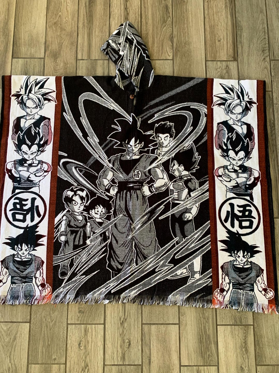 Dragon Ball Z Poncho Alpaca Wool Poncho Unisex One Size Very Soft and ...