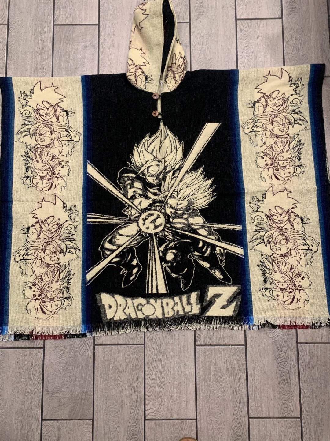 Dragon Ball Z Poncho Alpaca Wool Poncho Unisex One Size Very Soft and ...