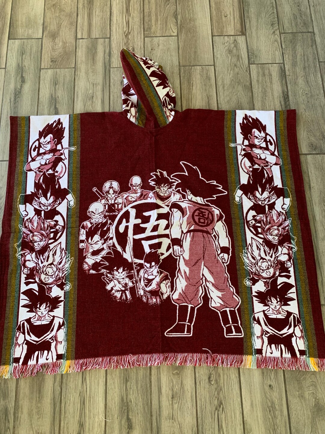 Dragon Ball Z Poncho Alpaca Wool Poncho Unisex One Size Very Soft and ...