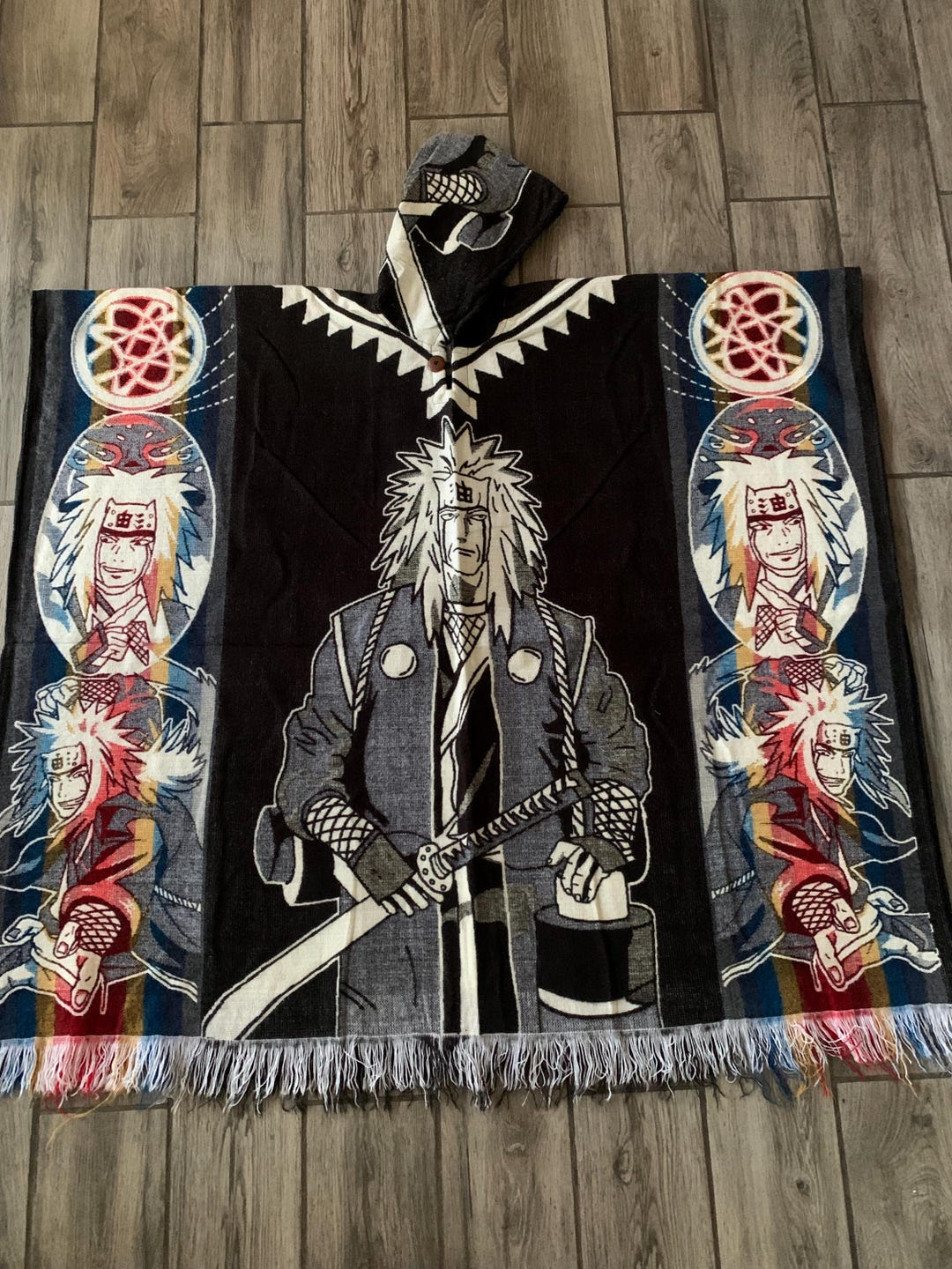 Naruto Jiraiya Alpaca Wool Poncho Unisex One Size Very Soft and Warm ...