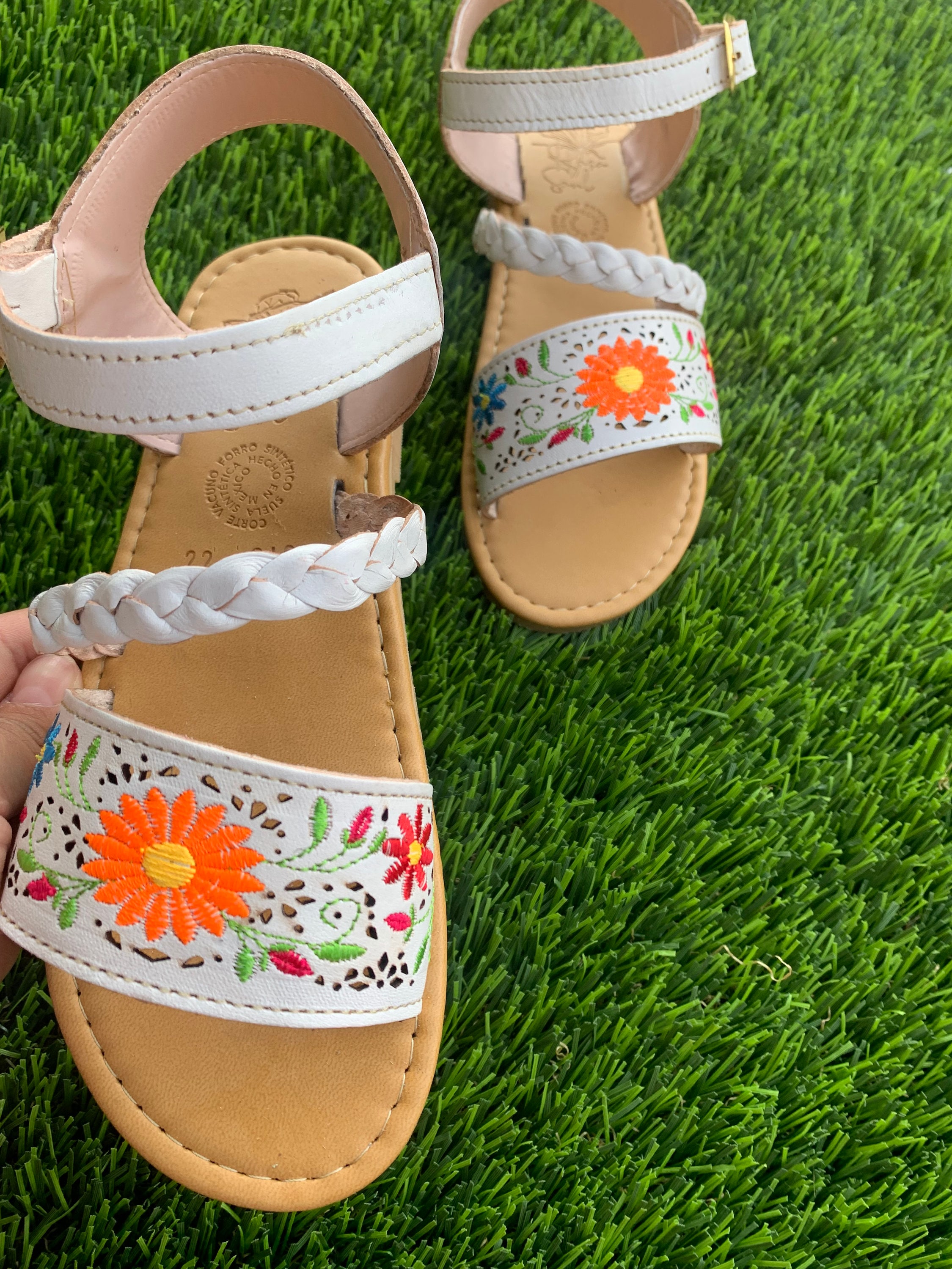 Mexican Huarache Sandals/mexican Sandal Embroidered Floral/ Leather ...