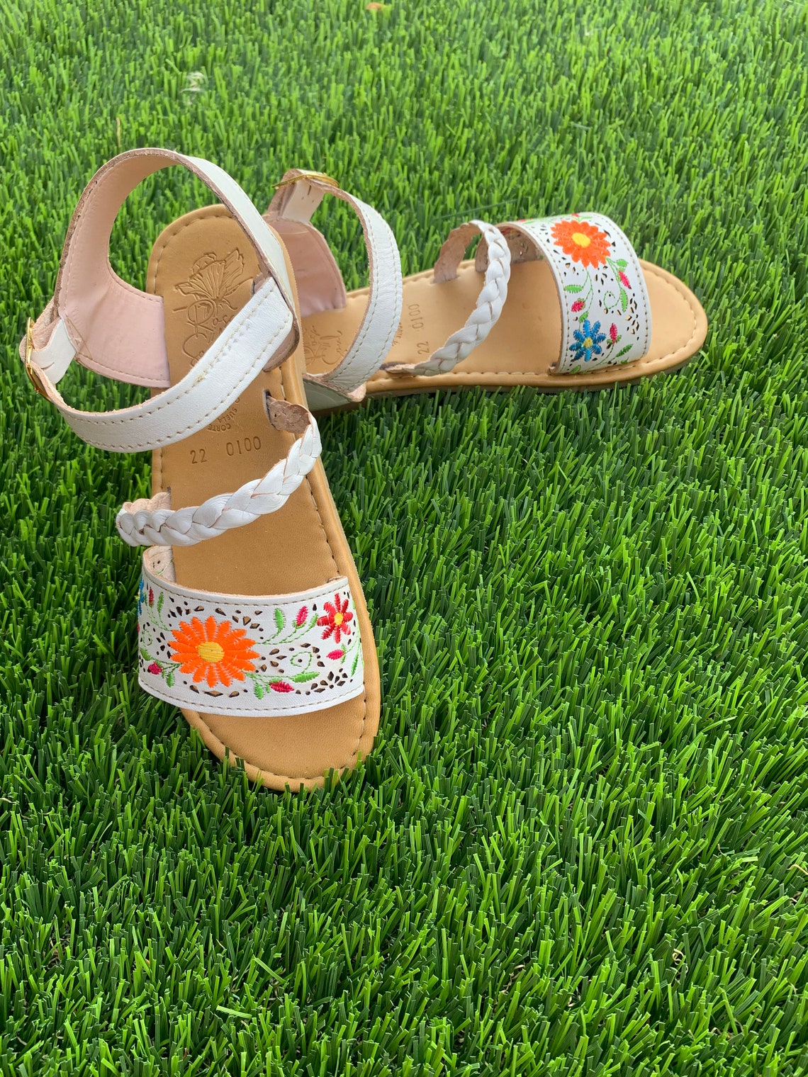 Mexican Huarache Sandals/mexican Sandal Embroidered Floral/ Leather ...