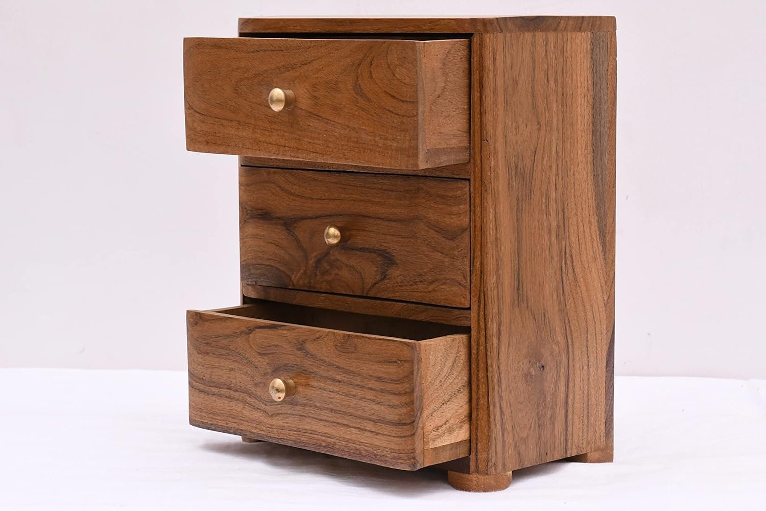 Wooden Desk 3-drawer Organizer Small Decorative Storage - Etsy