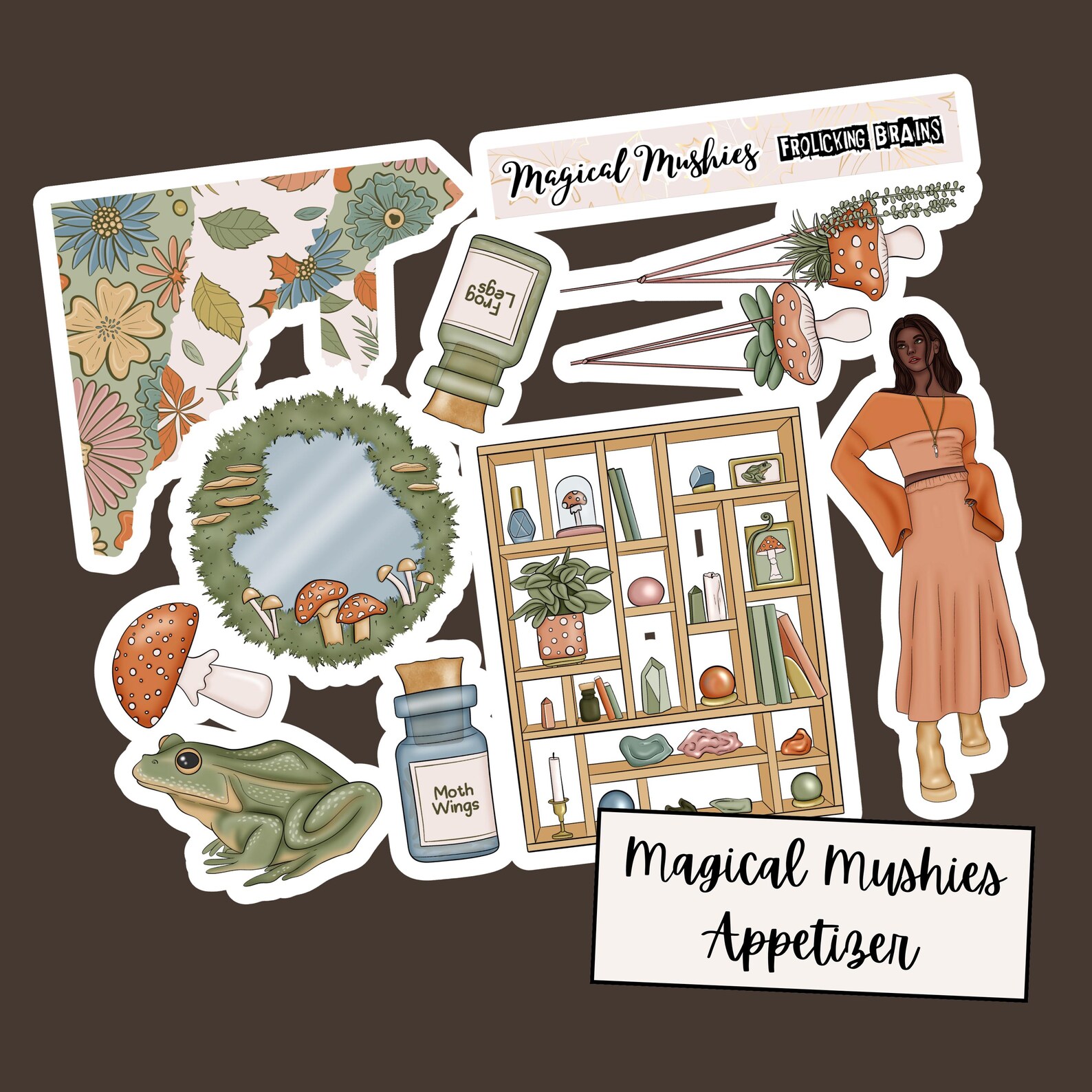 Magical Mushies Sampler Sneak Peek Die Cut Appetizer Hand Cut Sticker ...