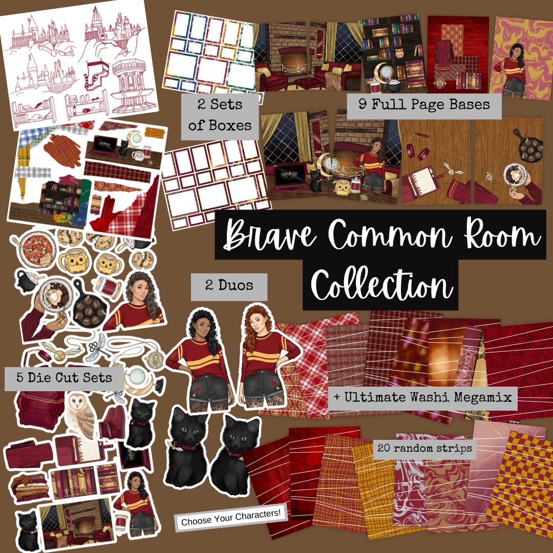 Brave Common Room Layers and Rips Hand Cut Sticker Kit for Planner ...