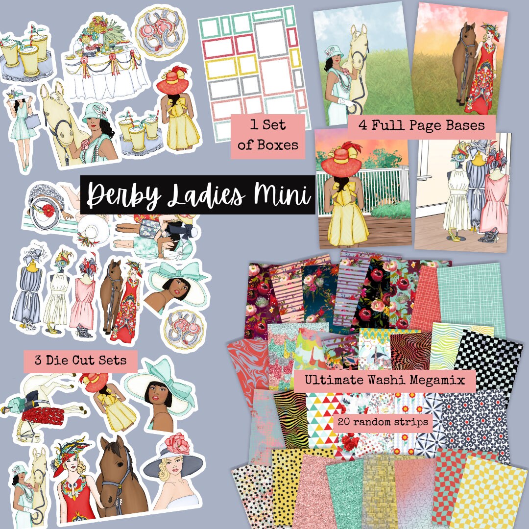 Kentucky Derby derby Ladies Mini Bundle Sticker Kit for Planner ...