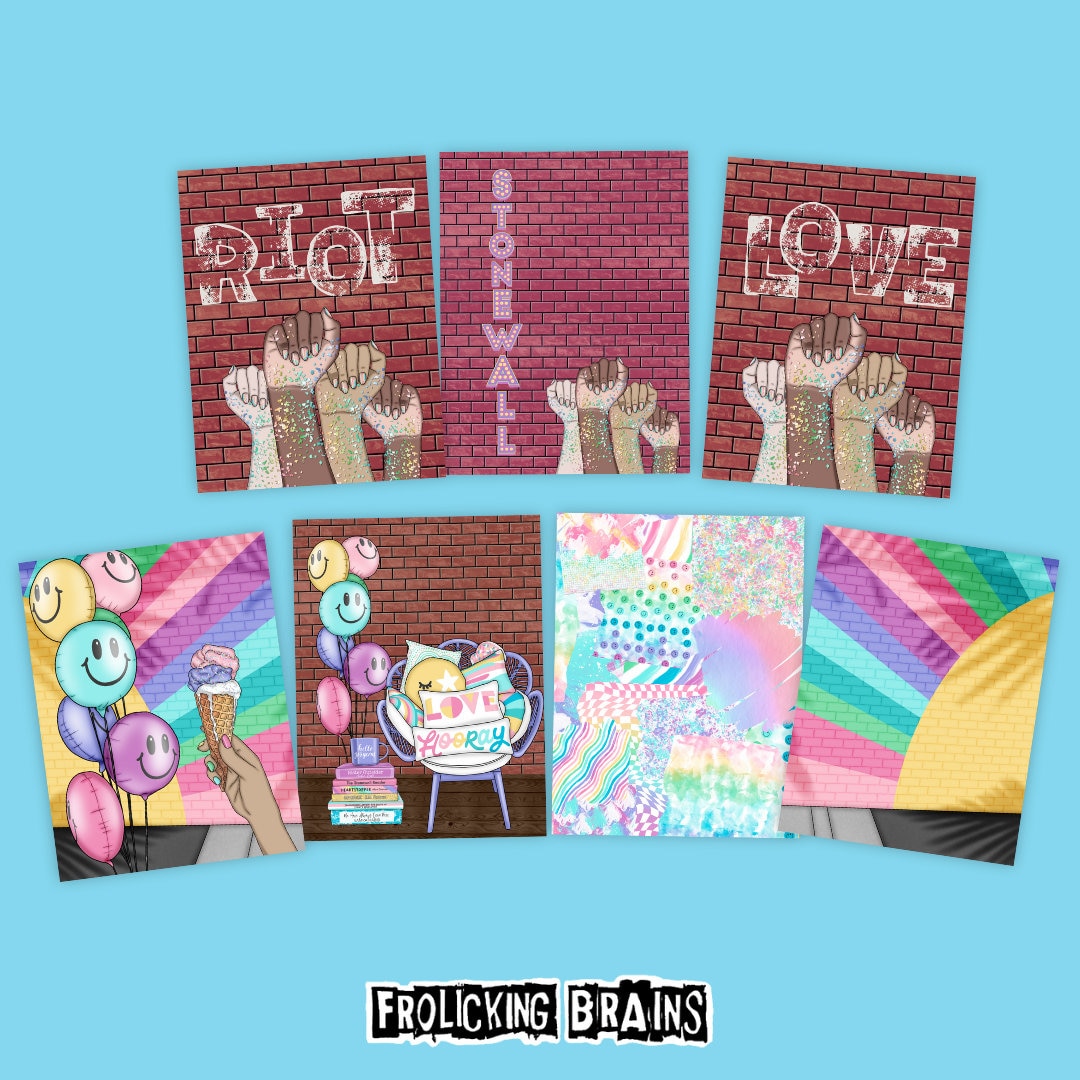 Queer Love Stonewalls Full Page Base Stickers for Planner & Journal ...