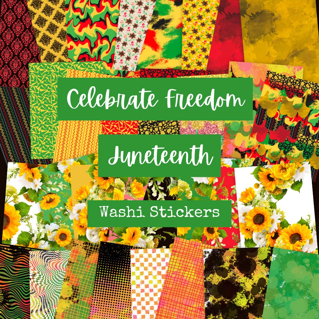 Celebrate Freedom Juneteenth Queer-cut Washi Strip Stickers, Hand Cut ...