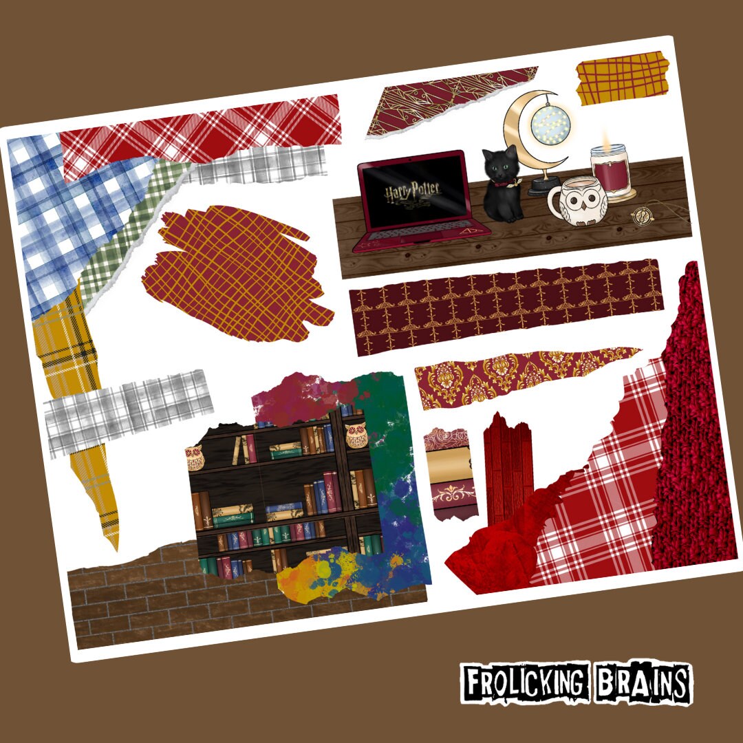 Brave Common Room Layers and Rips Hand Cut Sticker Kit for Planner ...