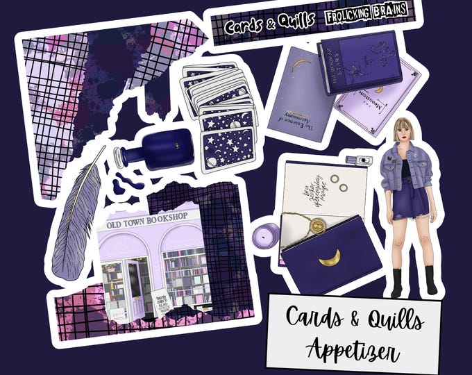 Cards & Quills Sampler Sneak Peek Die Cut Appetizer Hand Cut Sticker ...