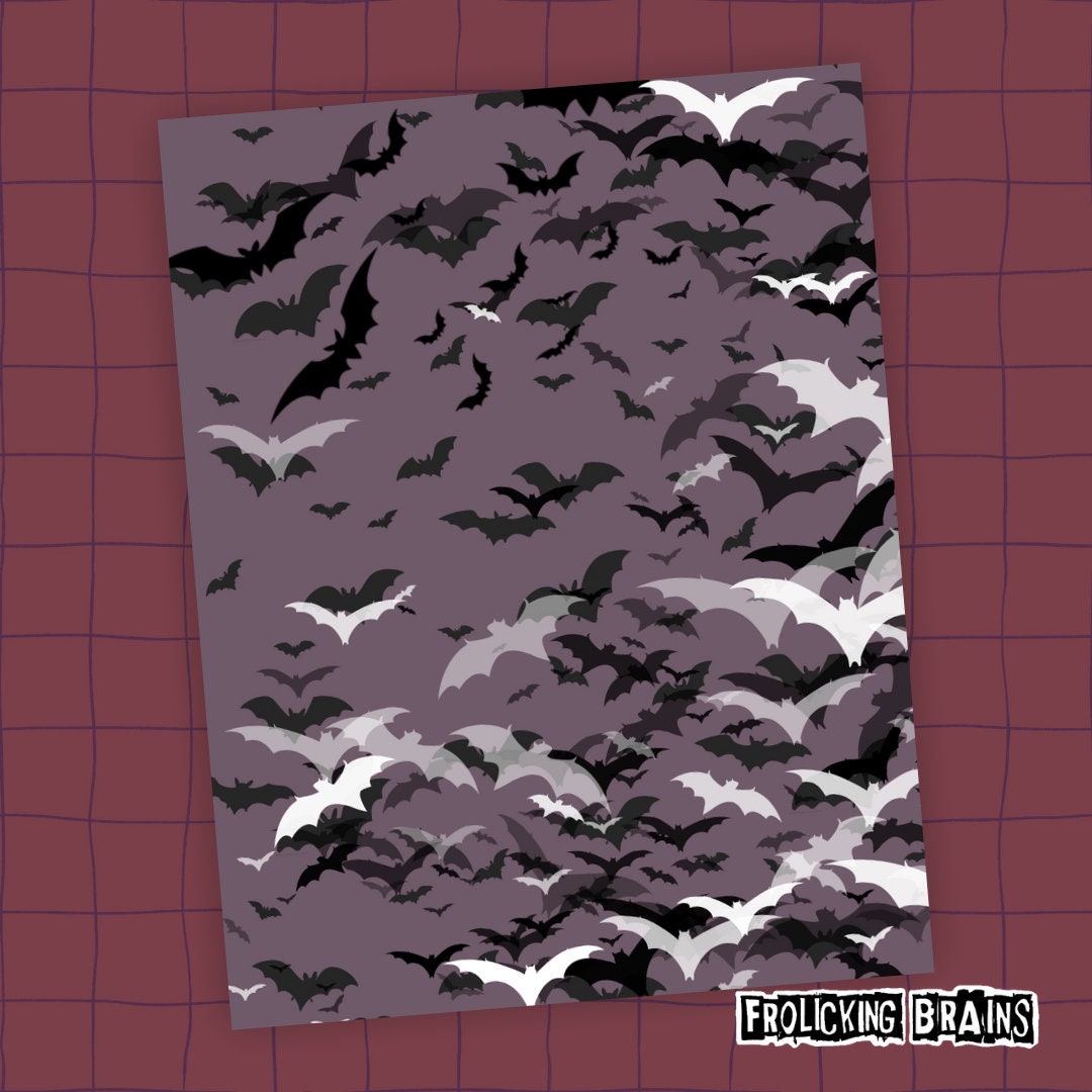 Gothic Manor Freakin Bats, Full Page Sticker for Planner and Journal ...