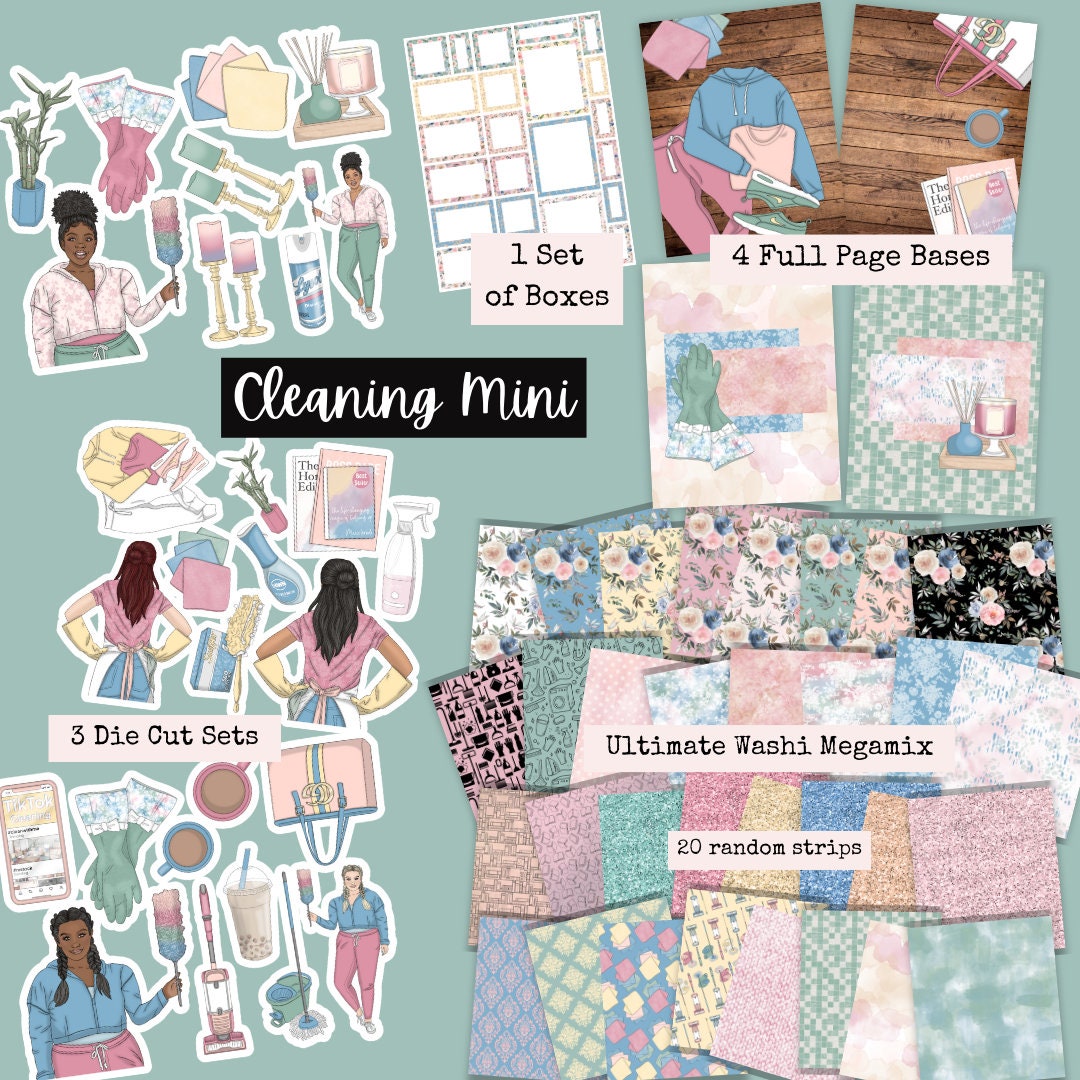 Clean Deco N Dolls Mini Bundle Sticker Kit for Planner & Journal, Boxes ...
