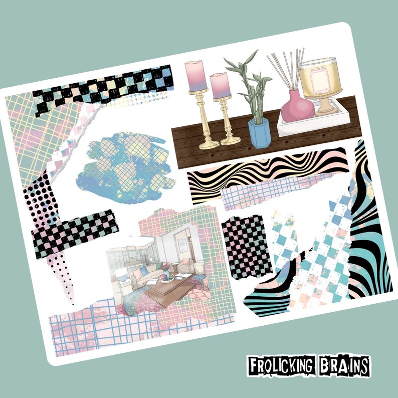 Clean Patterns Die Cuts Hand Cut Sticker Kit for Planner & Journal ...