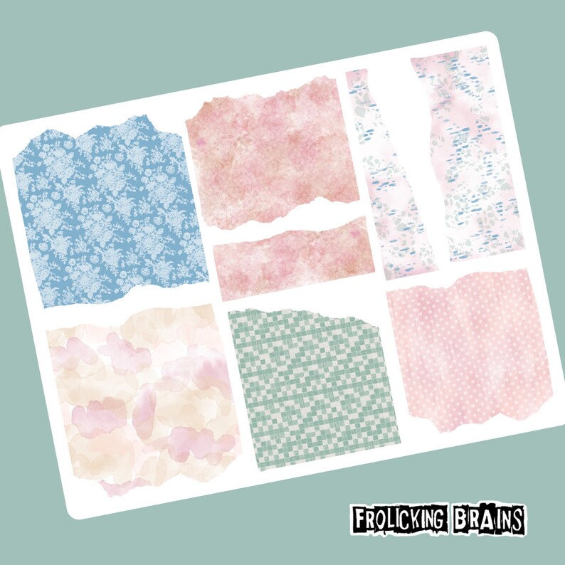 Clean Patterns Die Cuts Hand Cut Sticker Kit for Planner & Journal ...