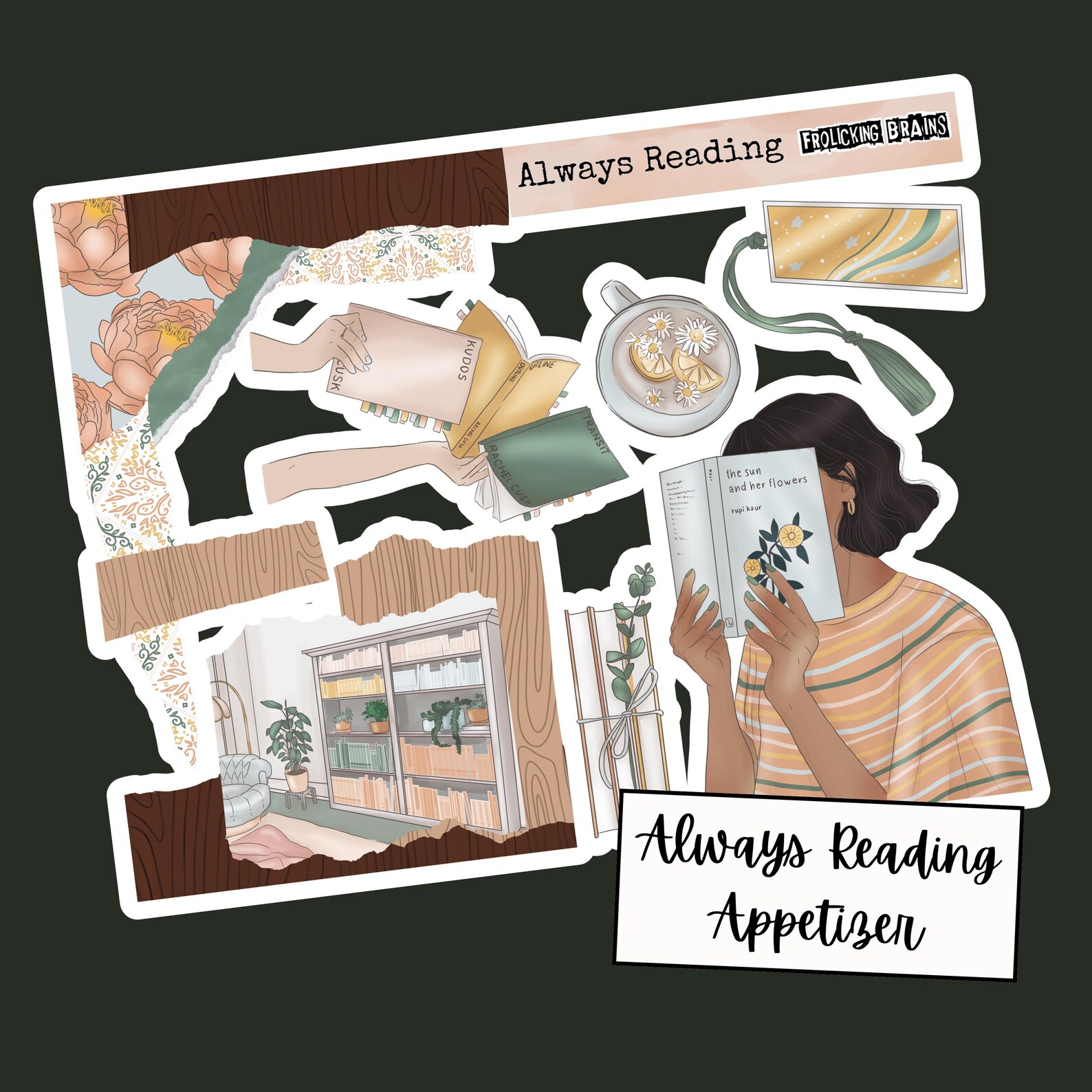 Always Reading Sampler Sneak Peek Die Cut Appetizer Hand Cut Sticker ...