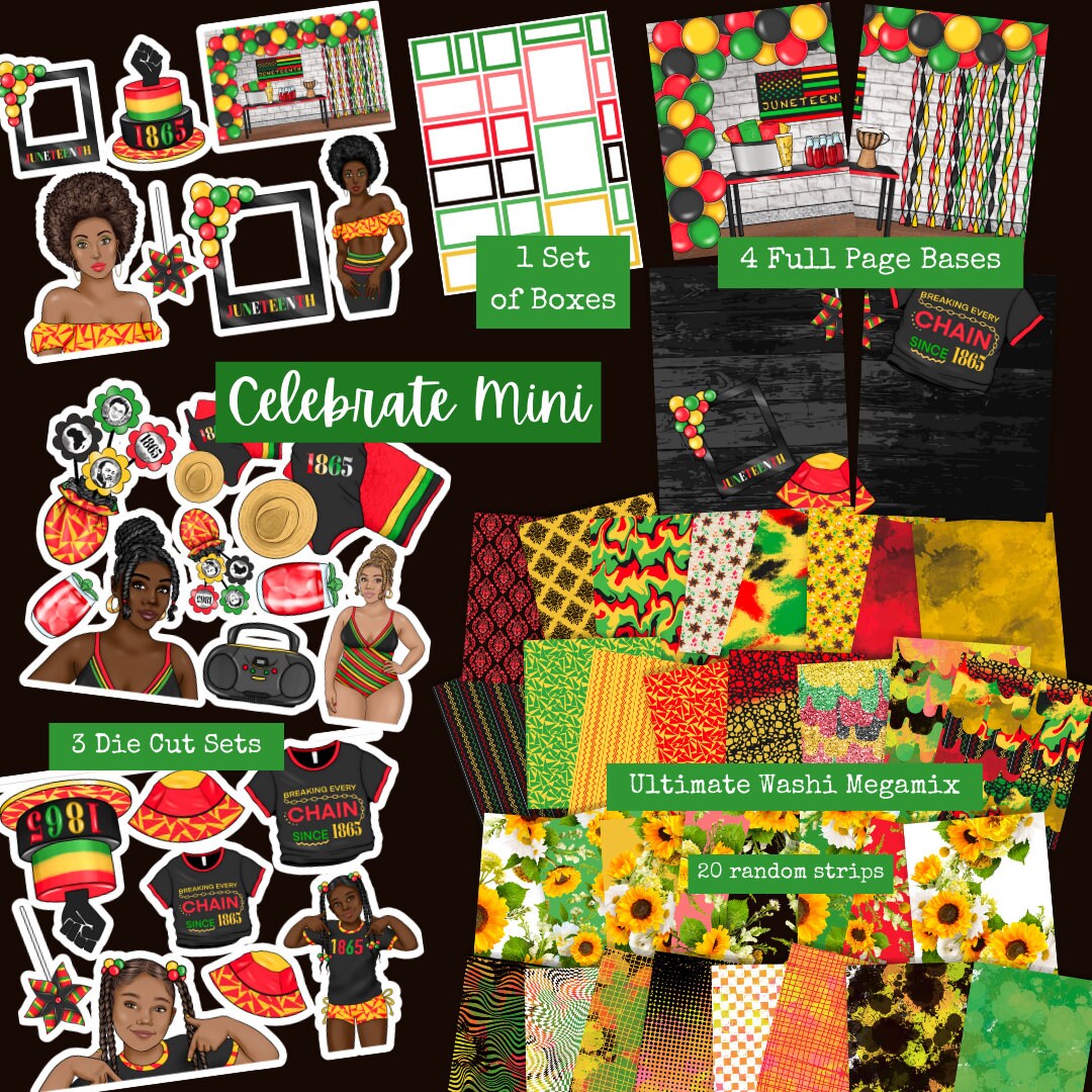 Celebrate Freedom Juneteenth Celebrate Mini Bundle Sticker Kit for ...