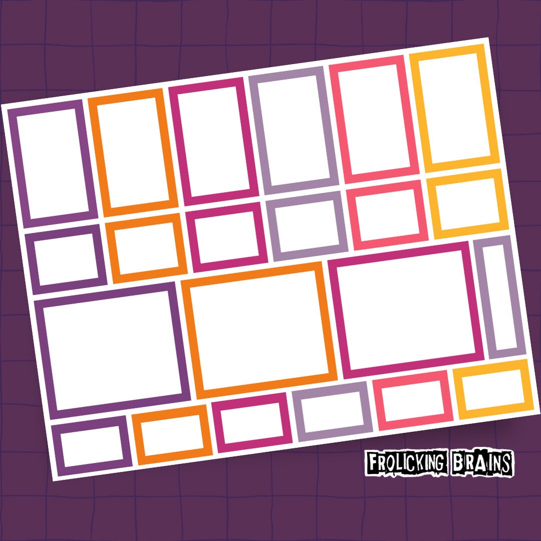 Hocus Pocus Colored Boxes, Hand Cut Stickers for Planner and Journal - Etsy