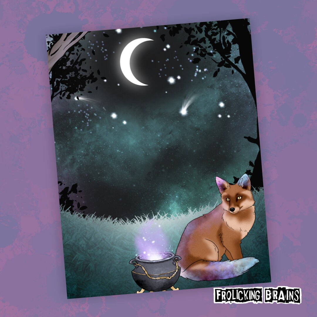 Midnight Celestial Magic Base Full Page Sticker for Planner and Journal ...