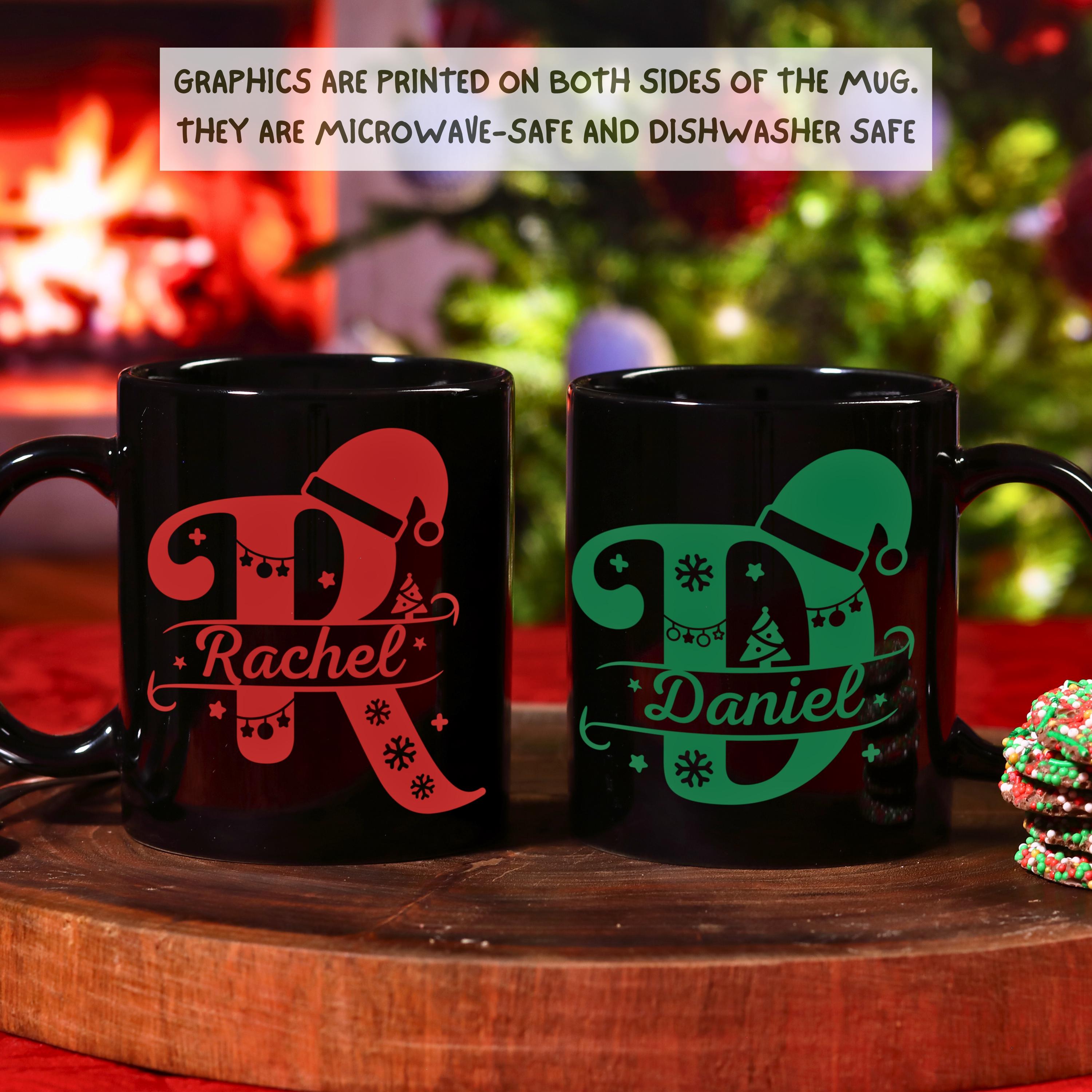 Personalized Christmas Mug, Christmas Mugs With Names, Monogrammed ...