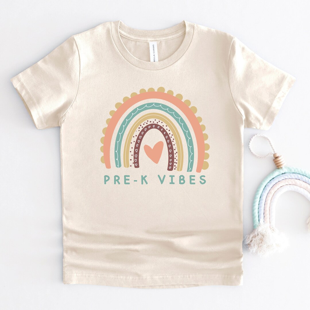 Pre-k Vibes Rainbow Toddler Shirt - First Day Outfit - Etsy