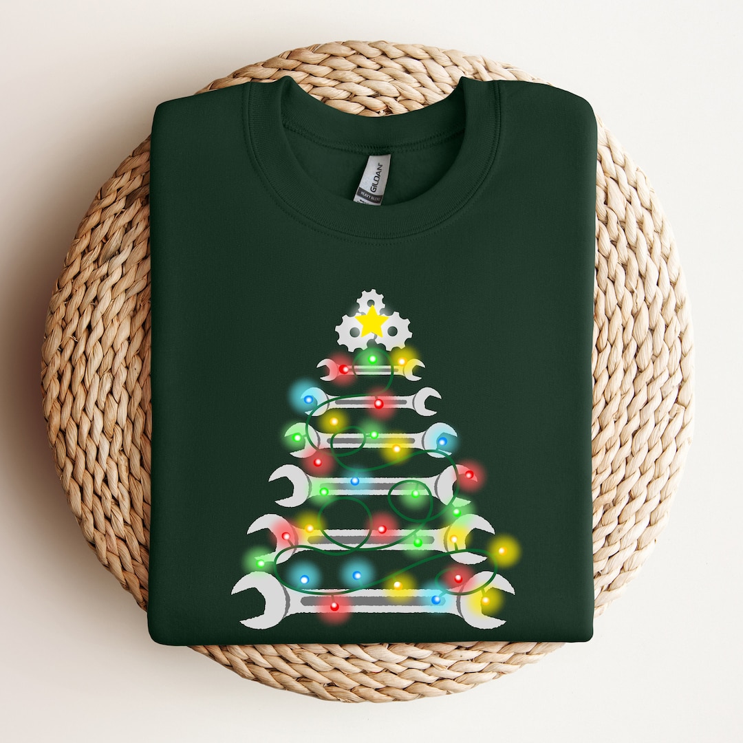 Wrench Christmas Tree Shirt, Mechanic Christmas Shirt, Mechanic ...