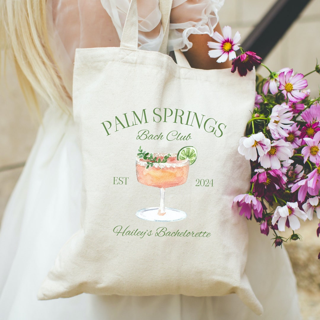 Palm Springs Bachelorette Bag Personalized Luxury Bachelorette Merch ...