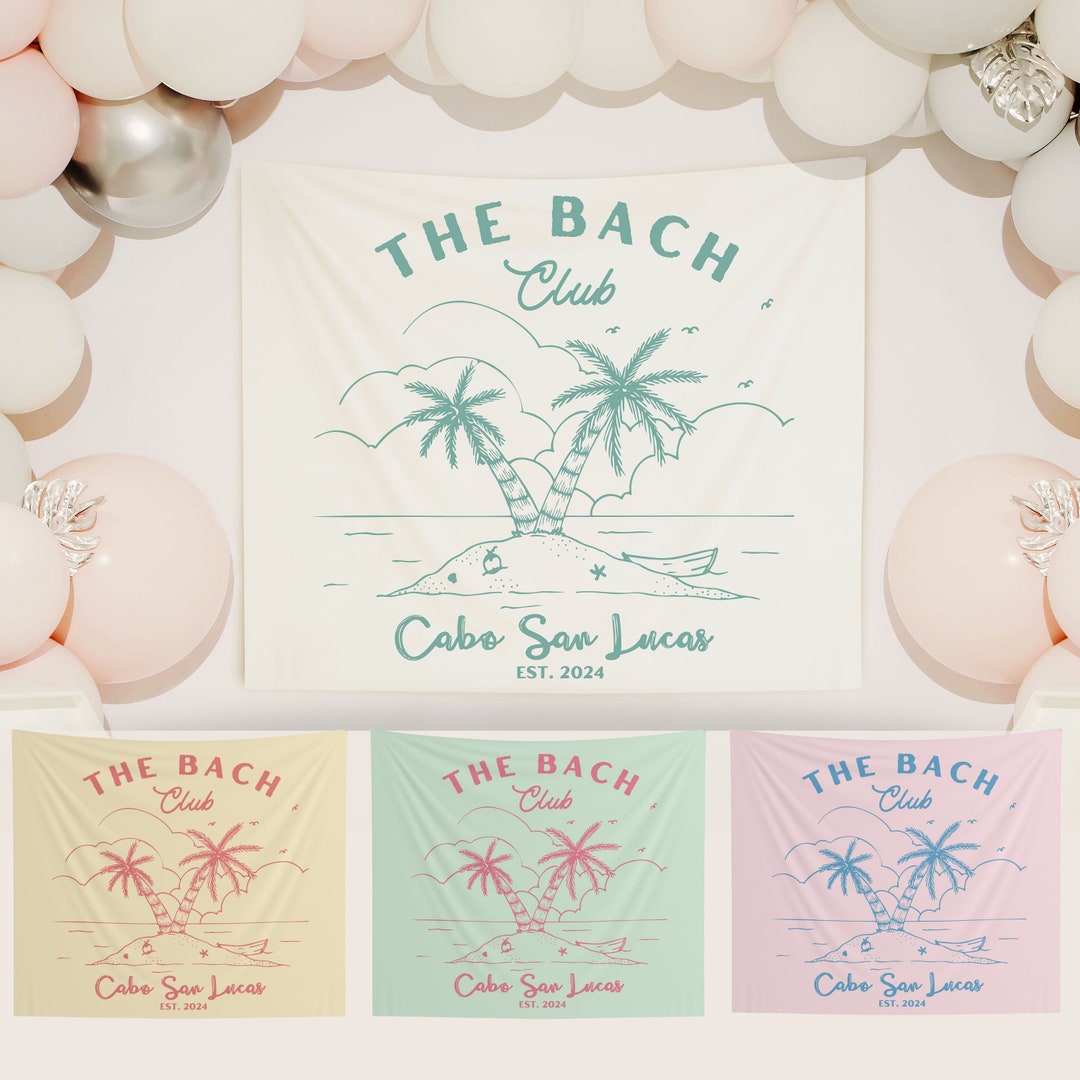 Beach Bachelorette Banner Coastal Bachelorette Decor Custom Beach ...