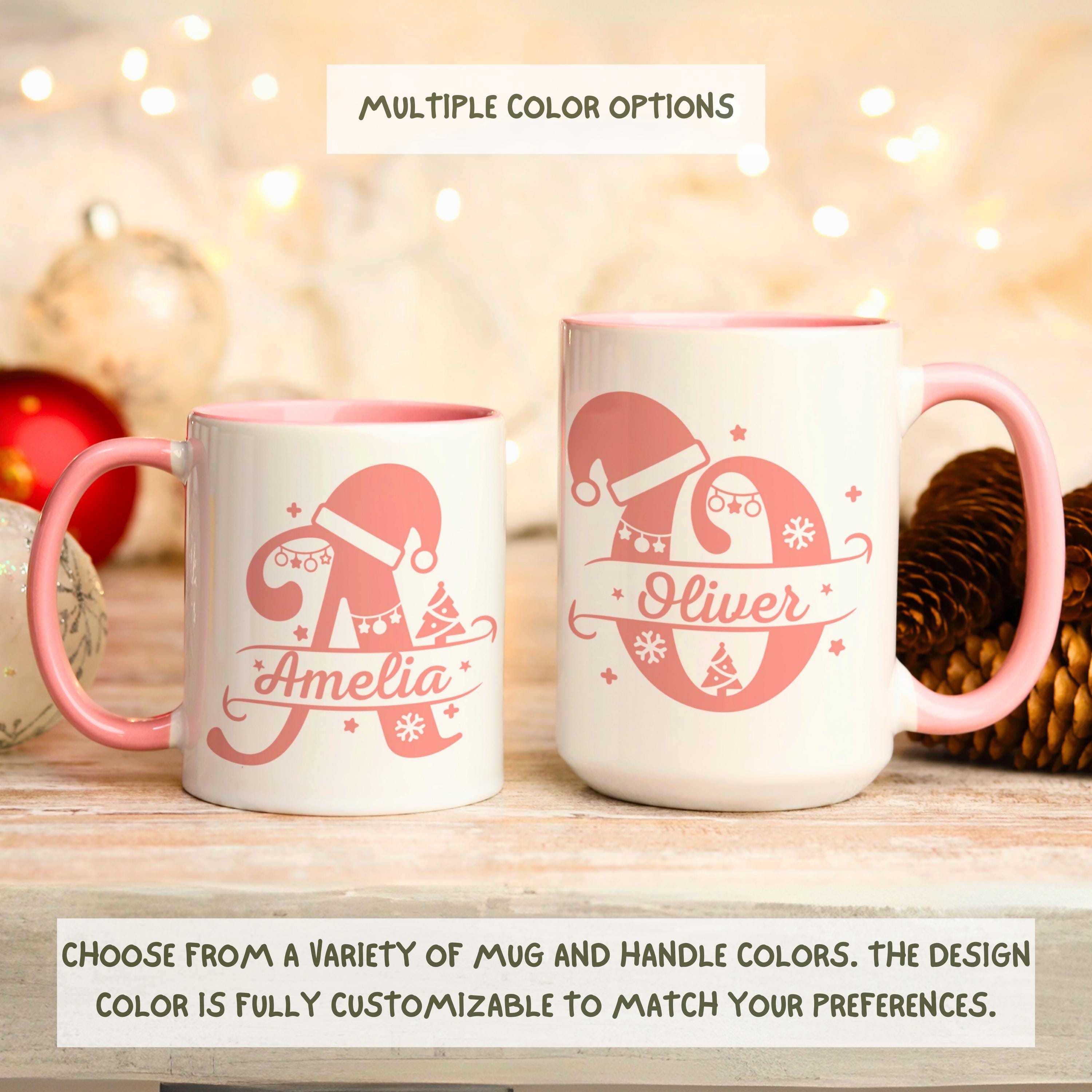 Personalized Christmas Mug, Christmas Mugs With Names, Monogrammed ...