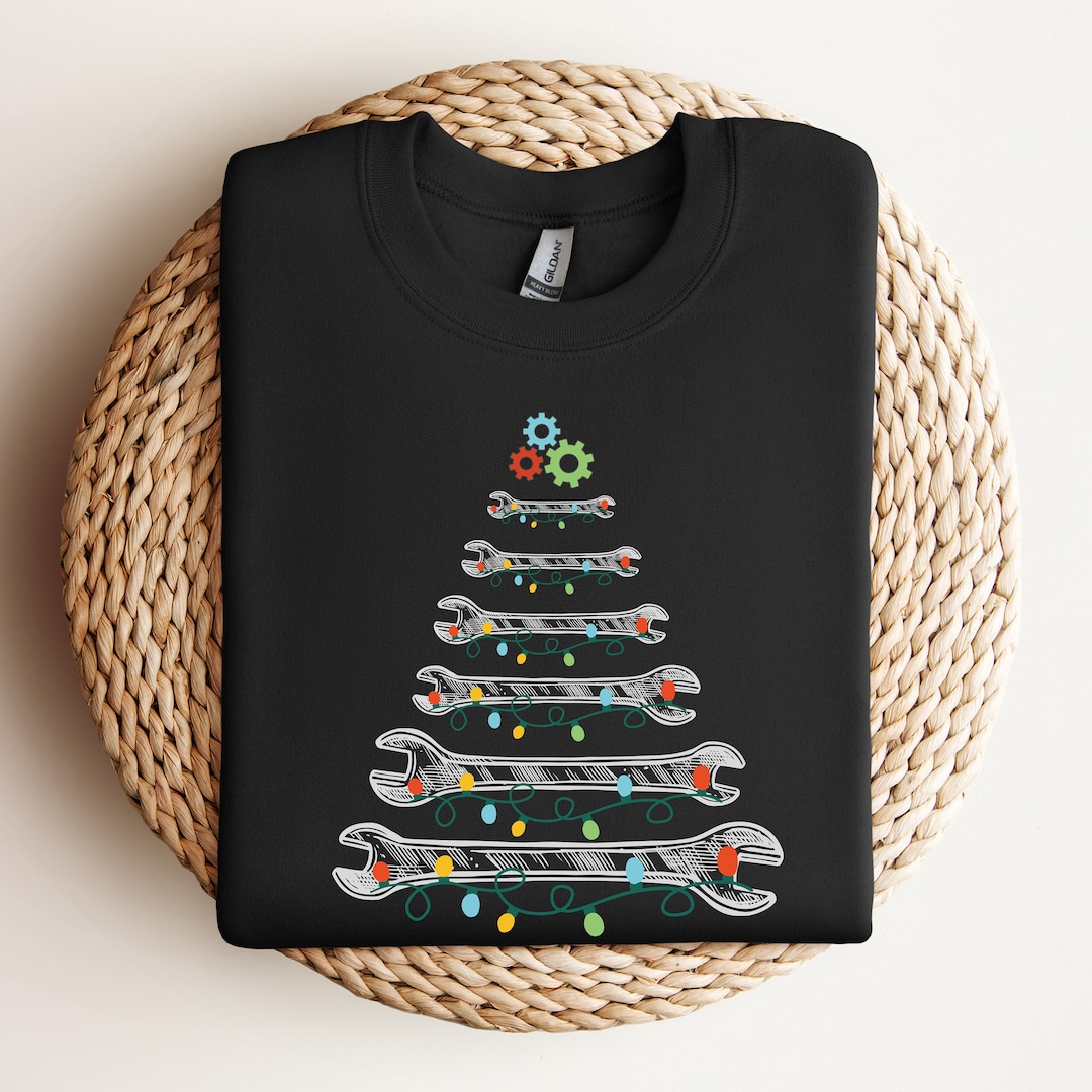 Wrench Christmas Tree Shirt, Mechanic Xmas Gift - Etsy