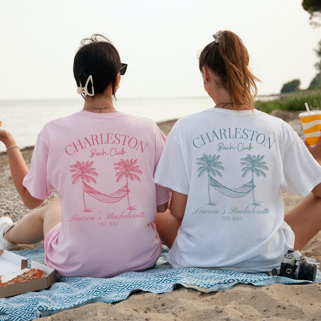 Charleston Bachelorette Shirt Custom Beach Bachelorette Party Shirts ...