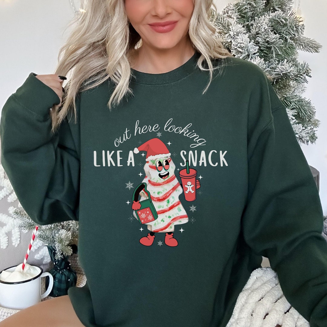 Christmas Tree Cake Sweatshirt, Funny Holiday Sweater - Etsy