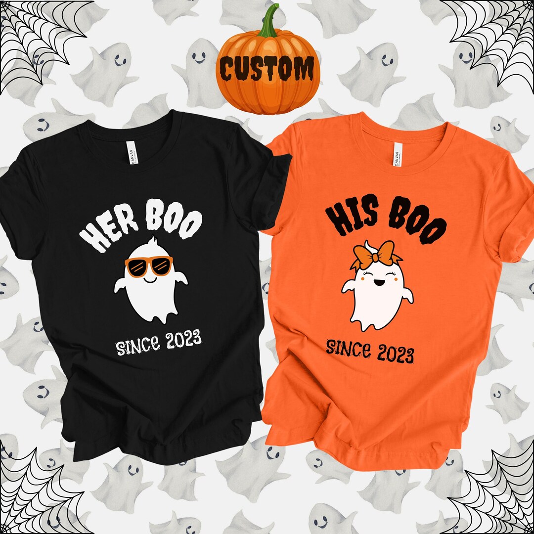 His Boo Her Boo Ghost Shirt, Couples Halloween Matching Tee - Etsy