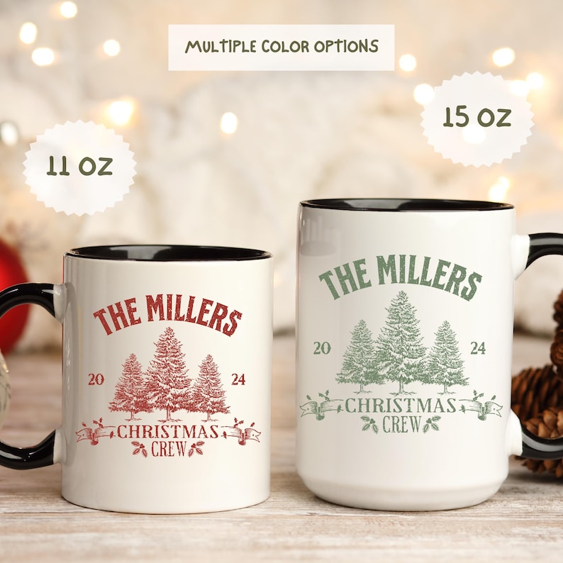 Personalized Family Christmas Mug, Custom Enamel Camp Mug - Etsy