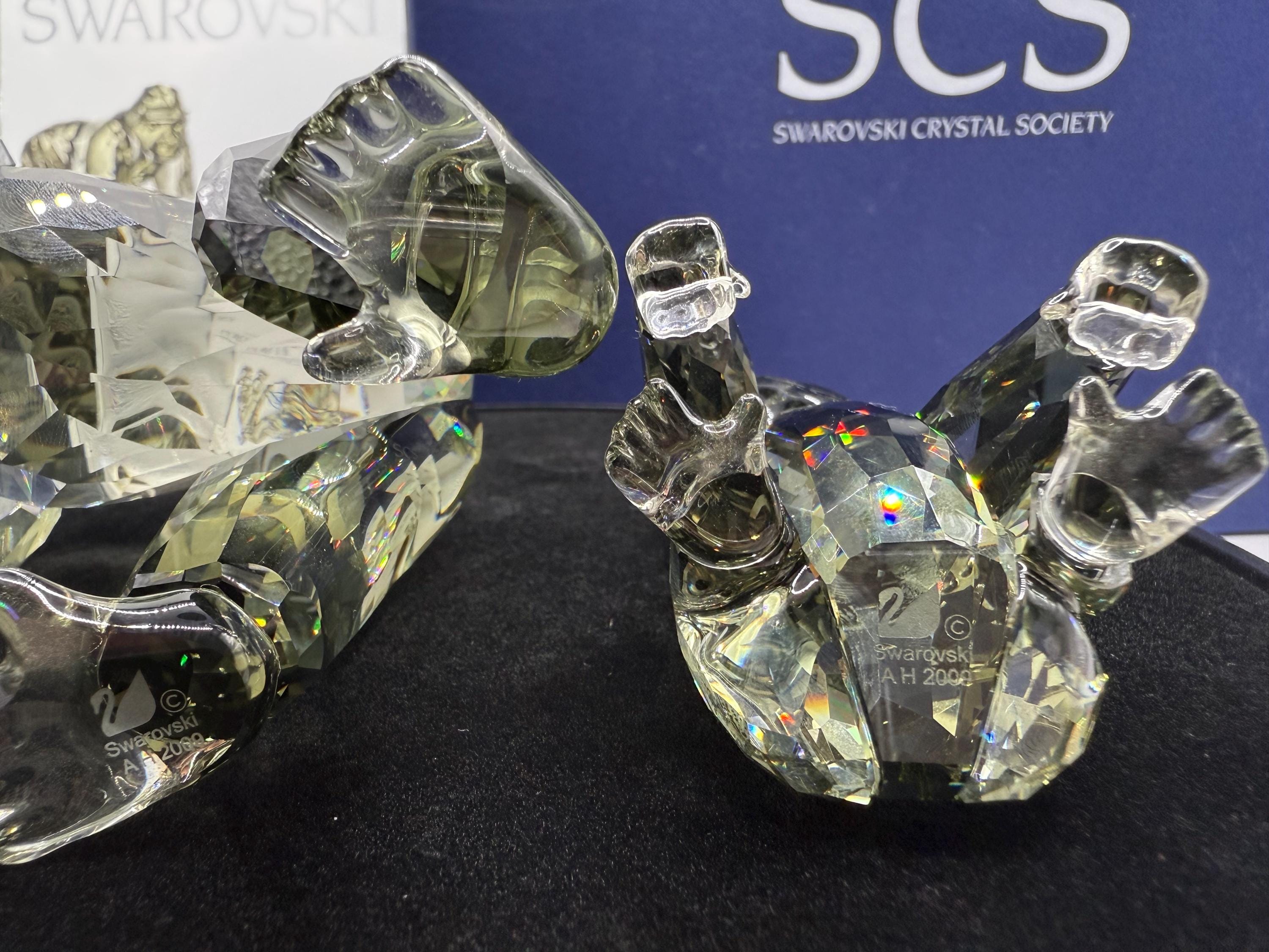 Swarovski Gorillas Endangered Wildlife Series Gorillas Parent & Baby ...