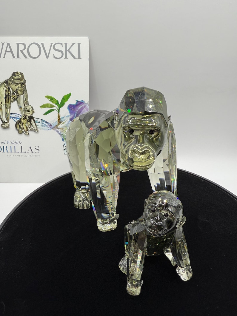 Swarovski Gorillas Endangered Wildlife Series Gorillas Parent & Baby ...
