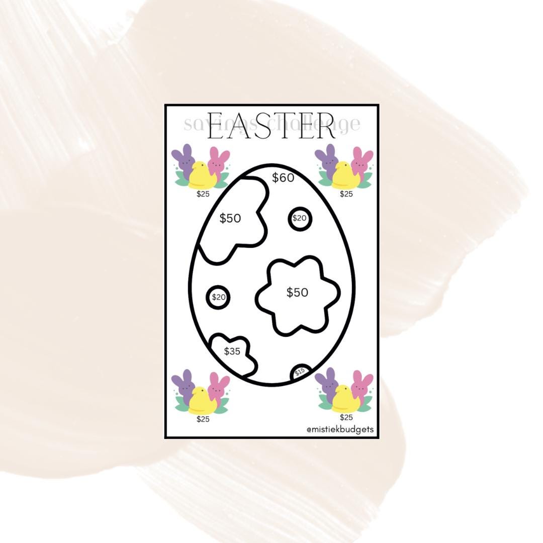 Easter Savings Challenge Cash Budgeting DIGITAL DOWNLOAD - Etsy