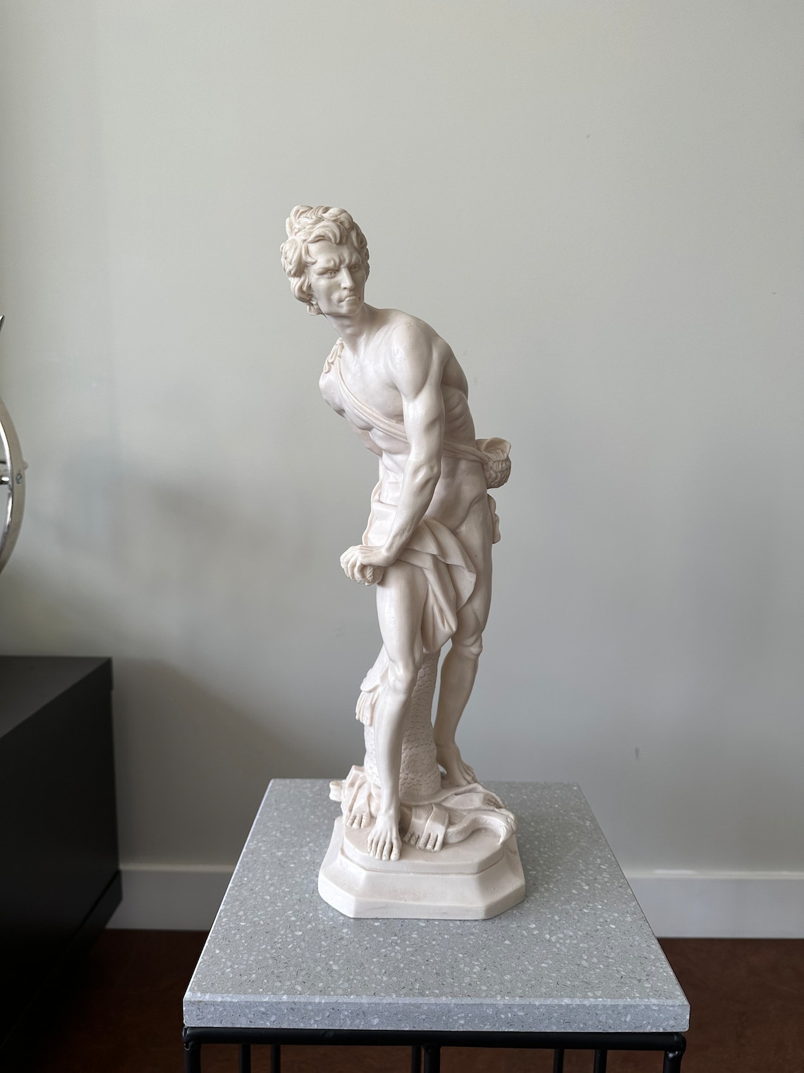 A. Santini Signed Sculpture David and Goliath Handmade Vintage - Etsy