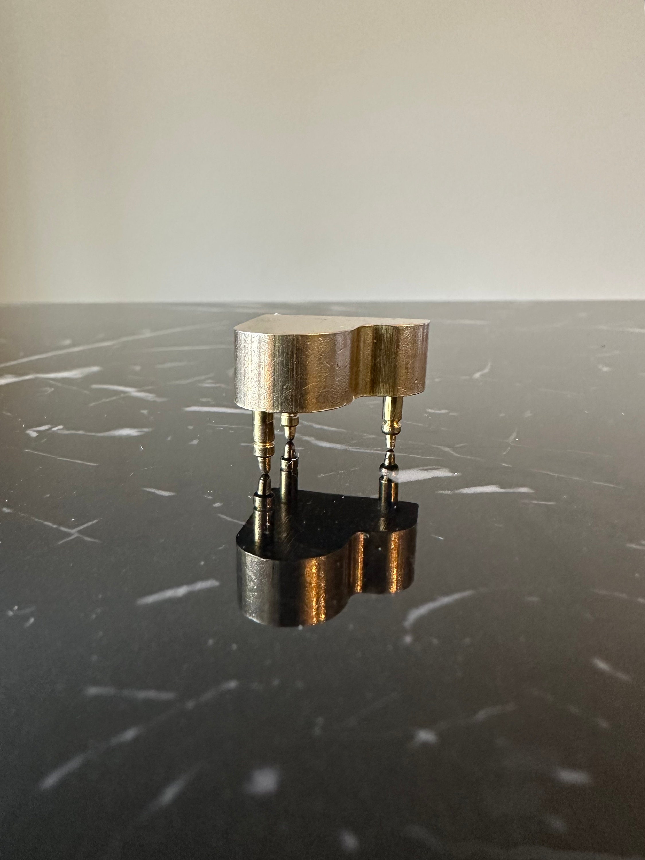 Miniature Solid Brass Piano Dollhouse Furniture Collectible Weighted ...