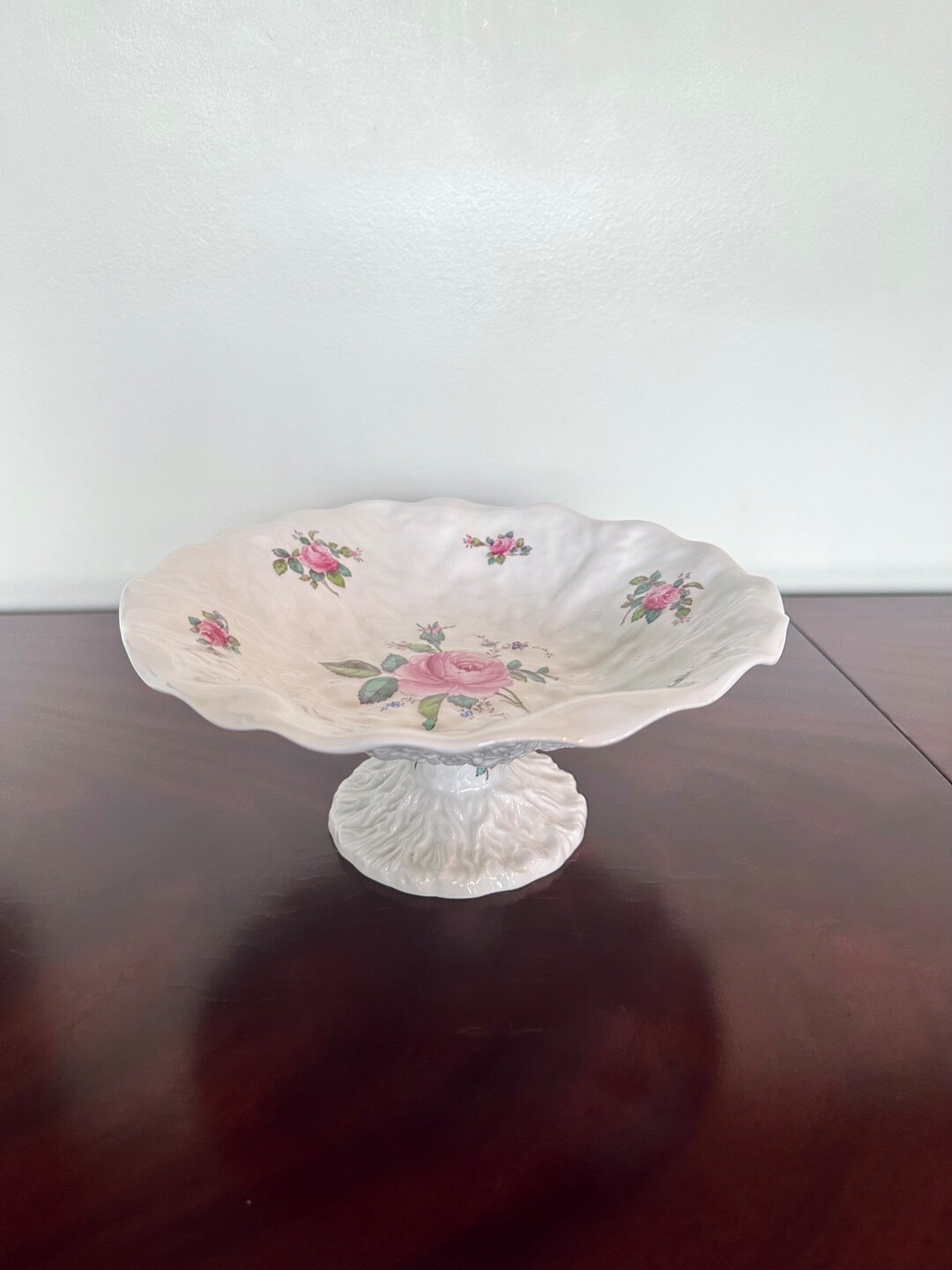 Copeland Spode Bridal Rose Compote Pedestal Bone China Made in England ...