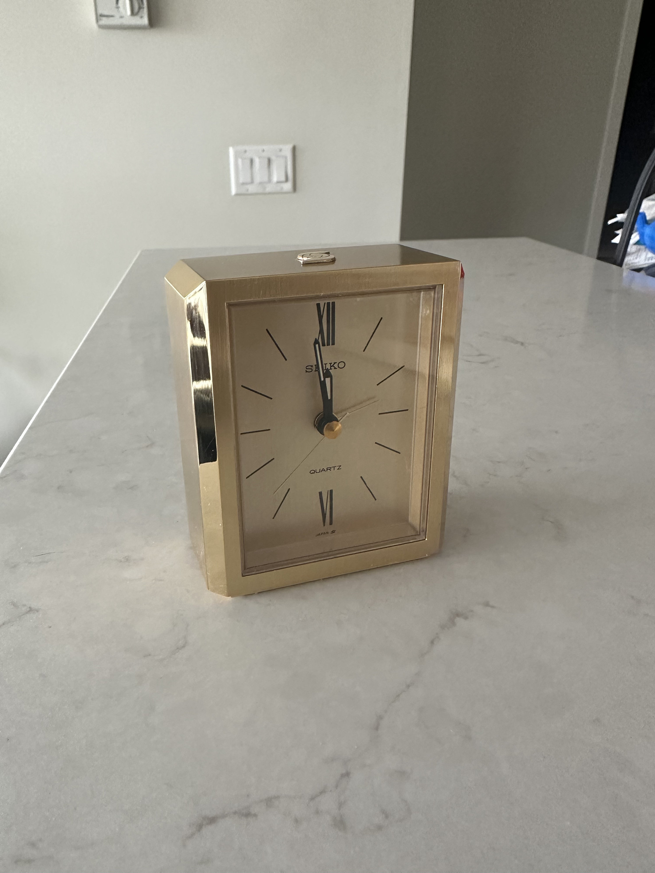 Seiko Scotia Bank Office Desk Clock Gold With Roman Numerals - Etsy