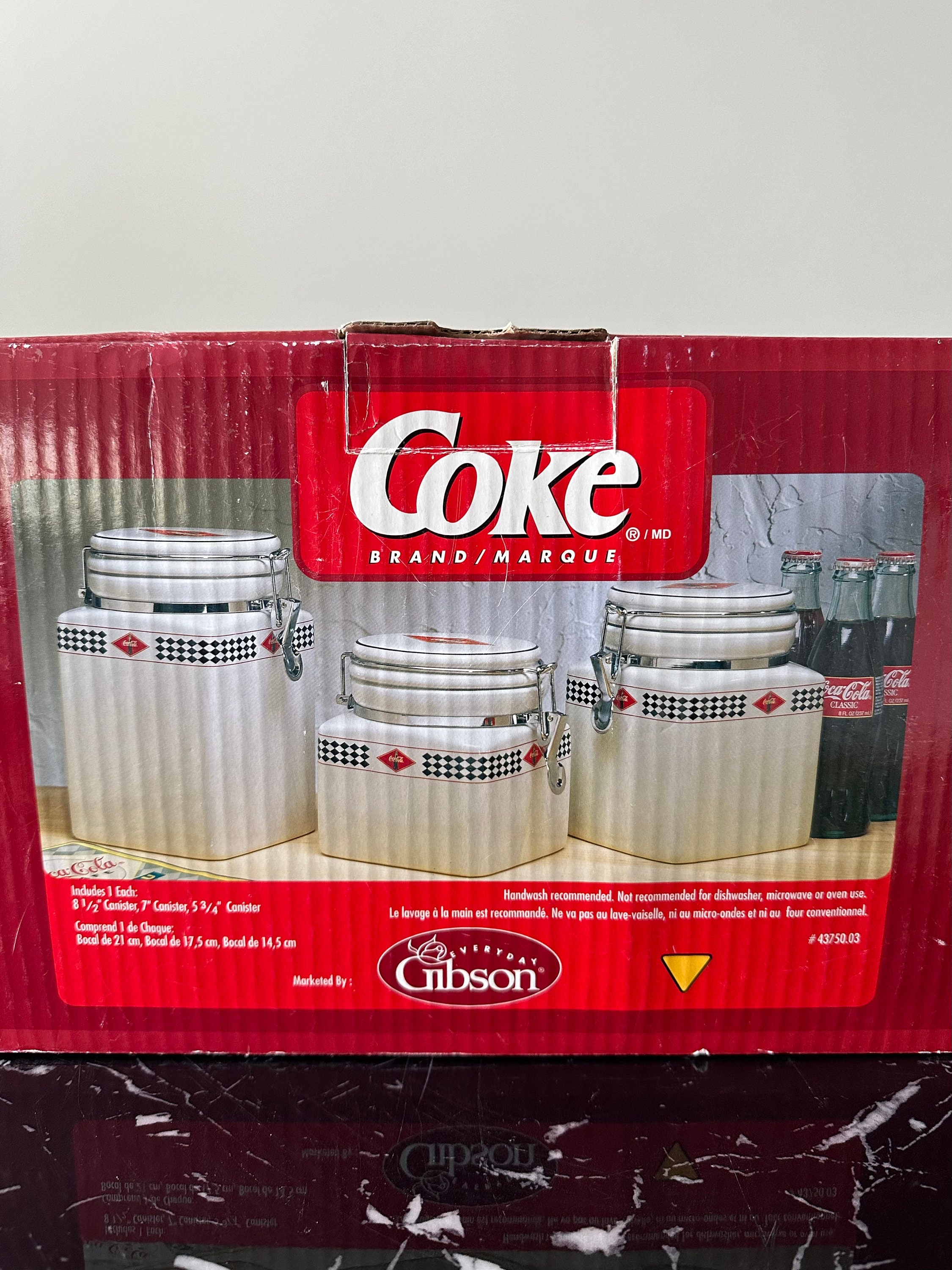 Official Coca-cola Retro Diner 3-piece Canister Set Gibson 2003 in ...