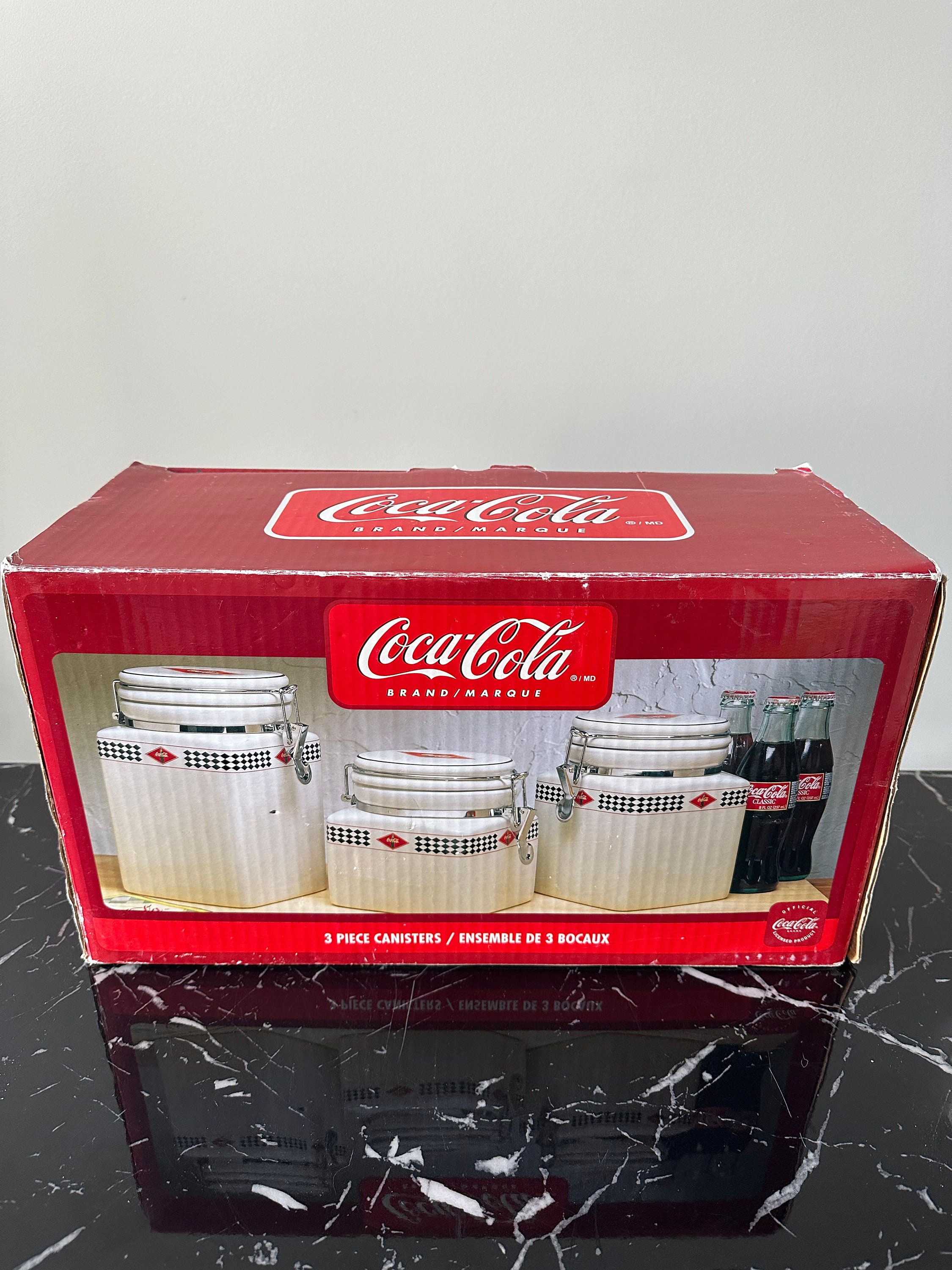 Official Coca-cola Retro Diner 3-piece Canister Set Gibson 2003 in ...