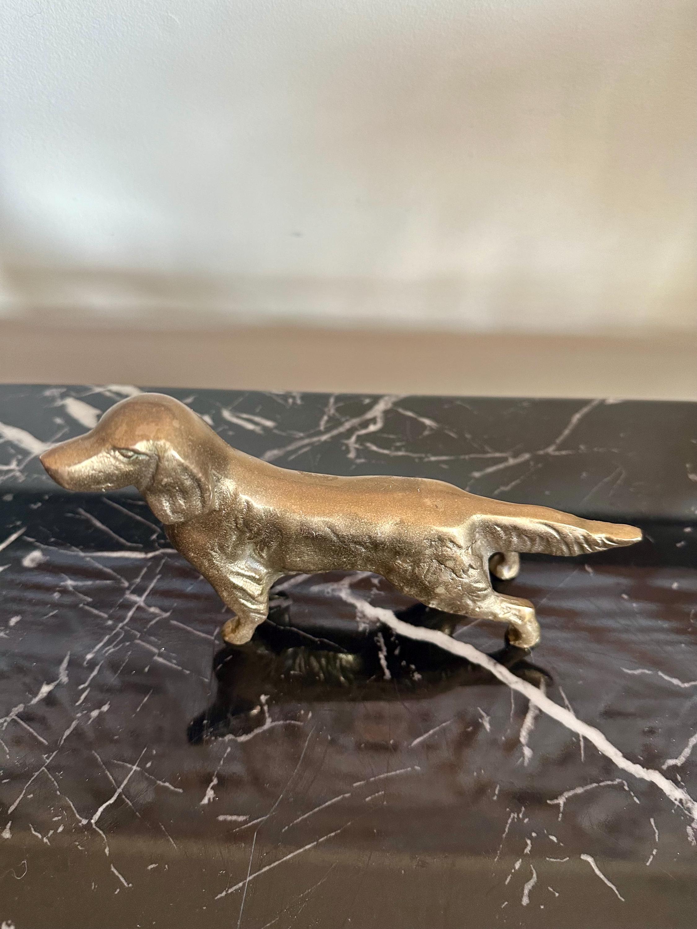 Solid Brass Dog Pointer Figurine Vintage MCM Heavy Metal - Etsy