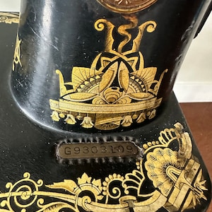 Antique 1905 Singer 27 Gold Sphinx Sewing Machine - Etsy