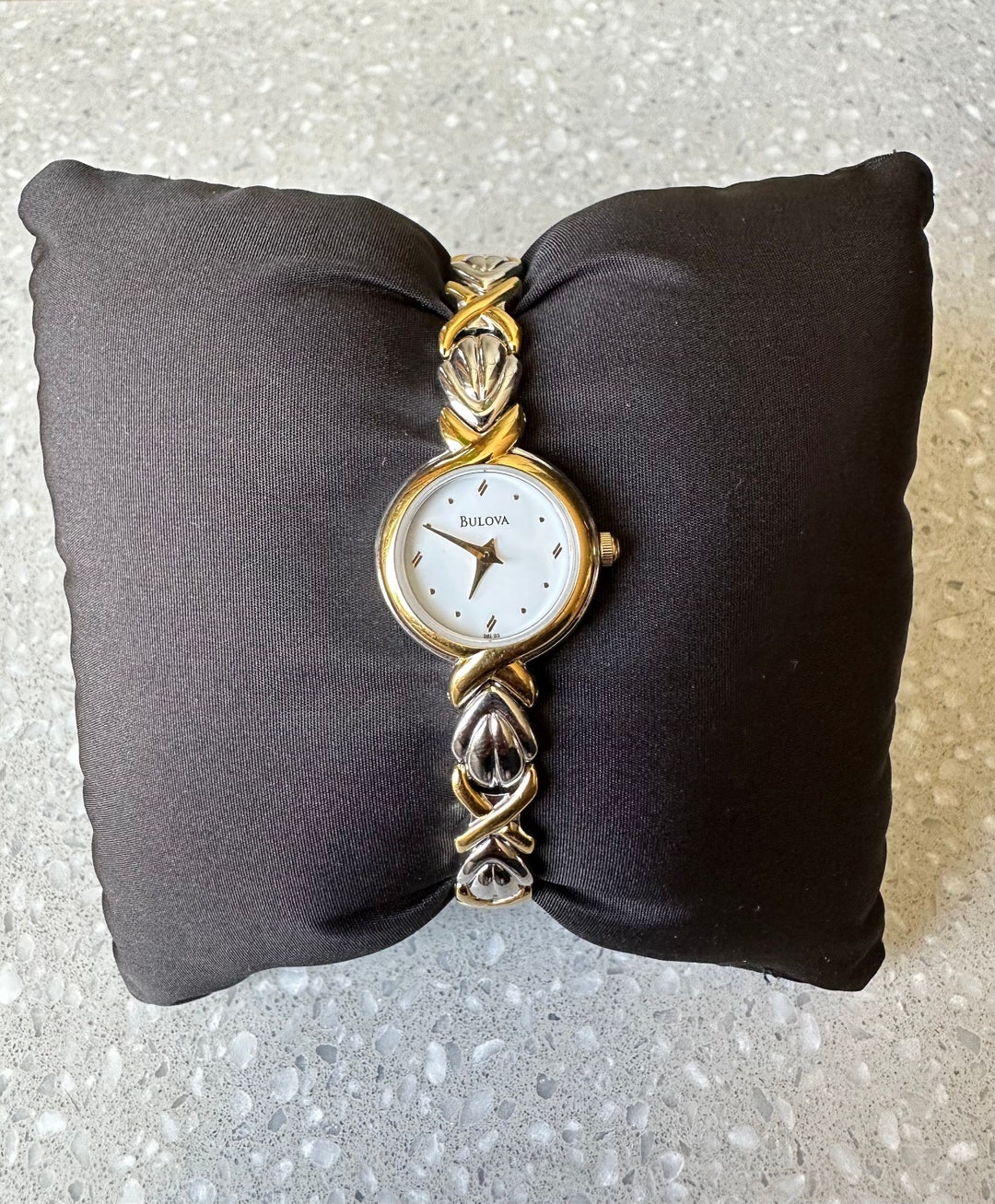 Vintage Bulova Quartz Two Tone Silver/gold Cocktail Watch - Etsy