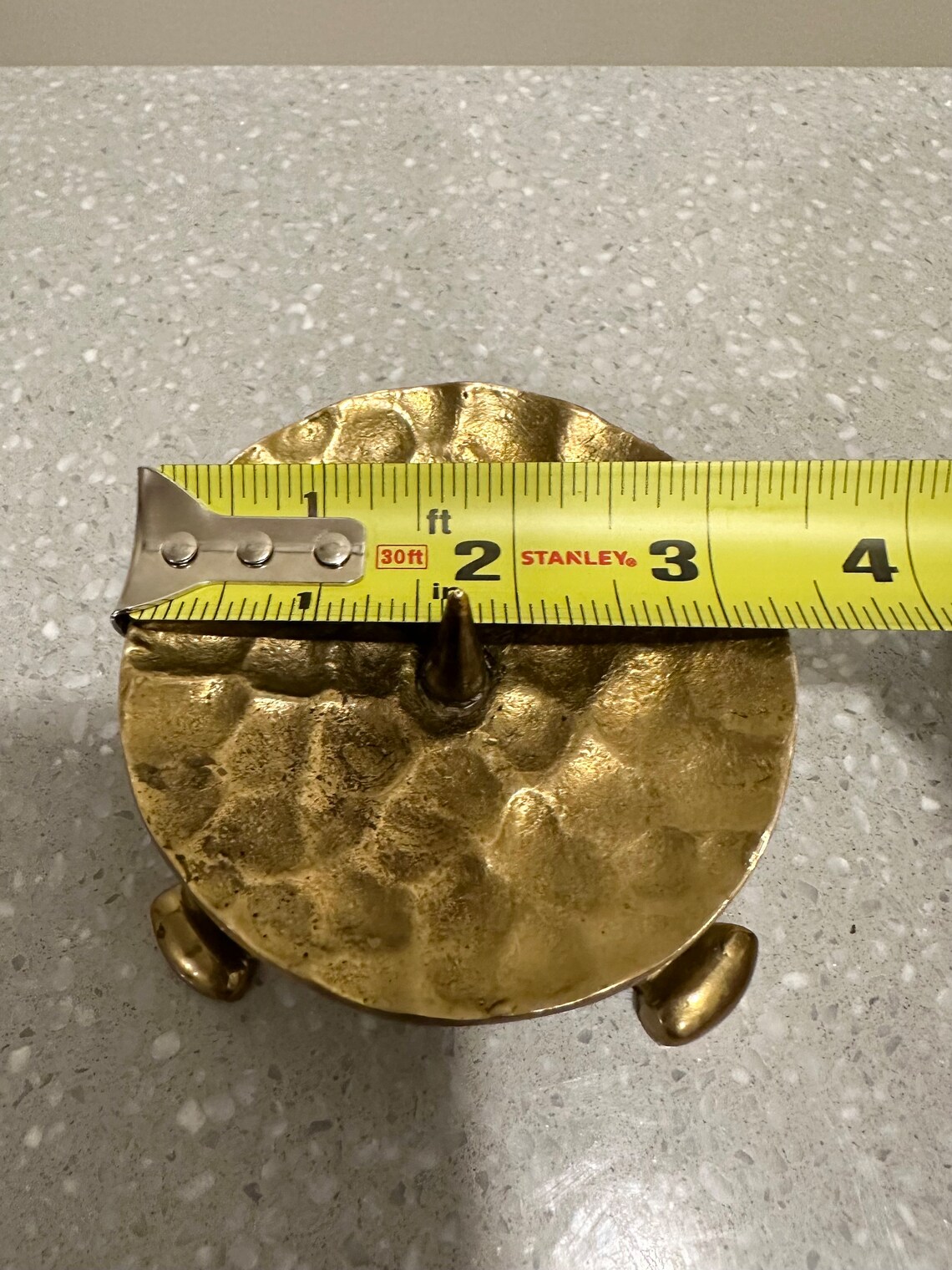 Vintage Solid Brass Spiked Candle Holder Brutalist - Etsy