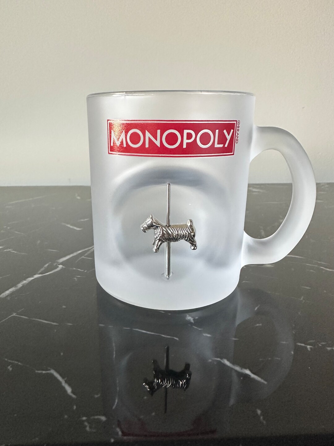 Monopoly Collectible Dog Frosted Mug Vintage - Etsy