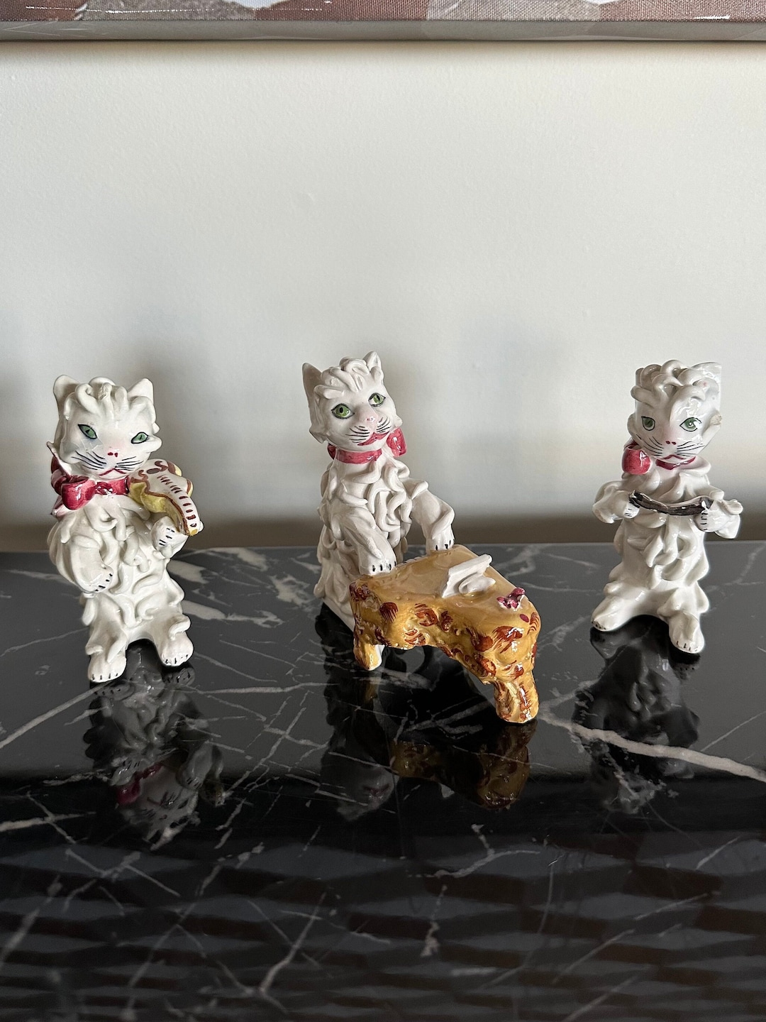 Spaghetti Cat Band Made in Italy Kitschy Porcelain Rare Vintage ...