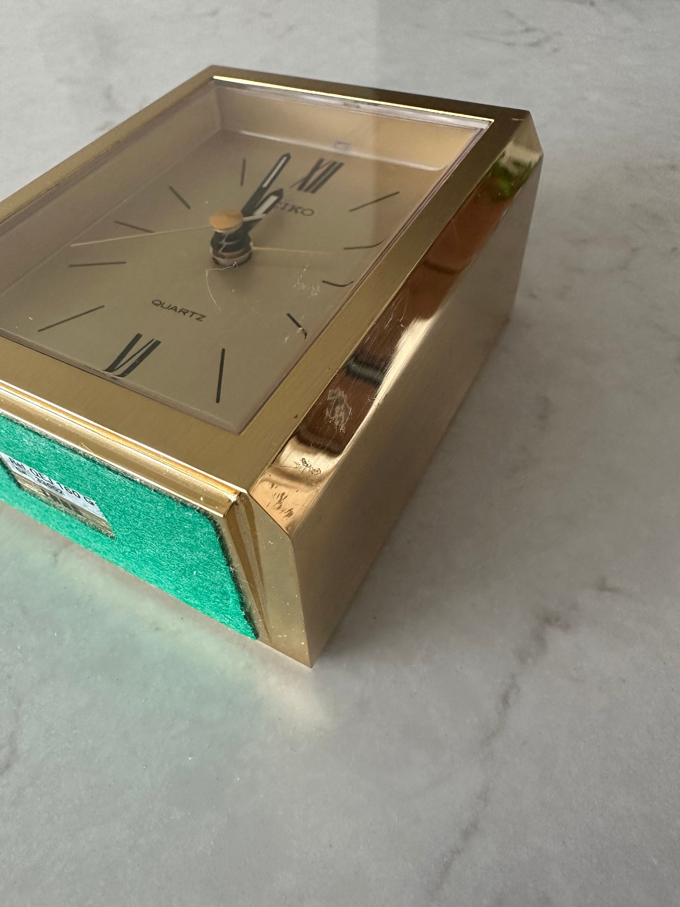 Seiko Scotia Bank Office Desk Clock Gold With Roman Numerals - Etsy