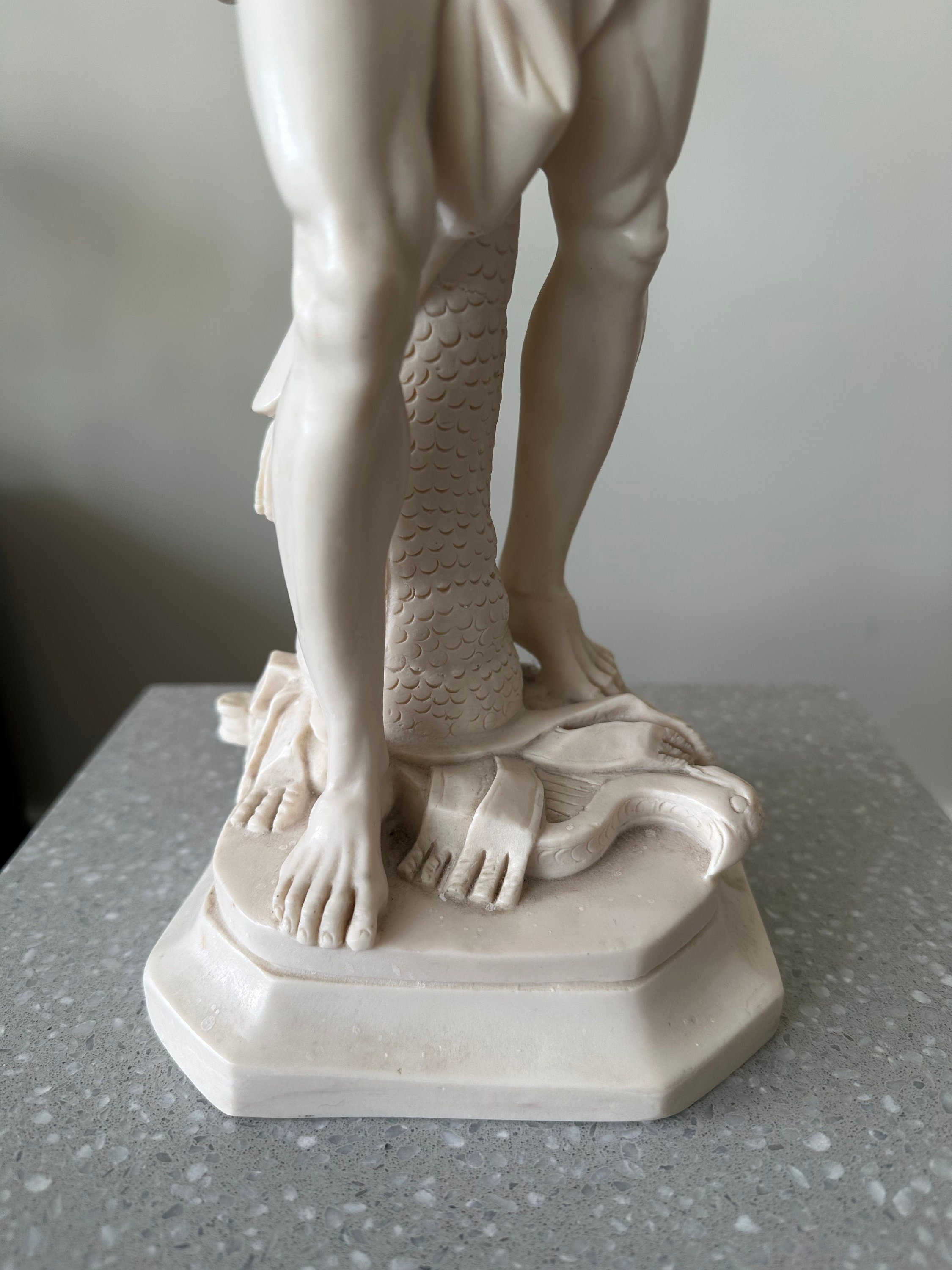 A. Santini Signed Sculpture David and Goliath Handmade Vintage - Etsy